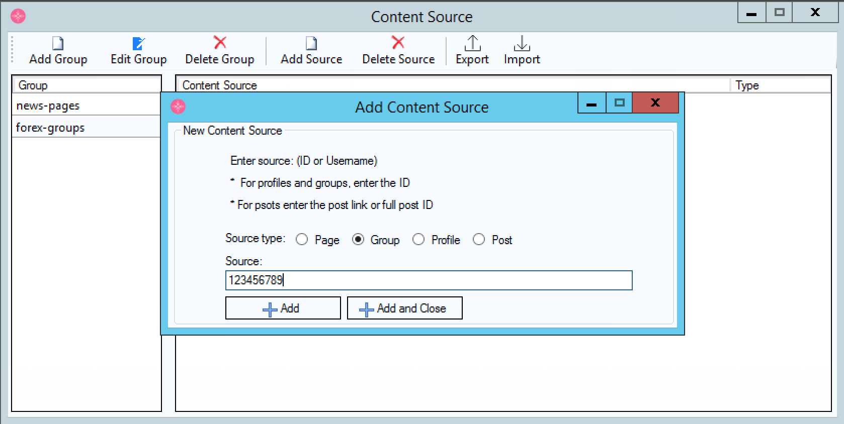 Content Source Manager | FoxMaster Suite