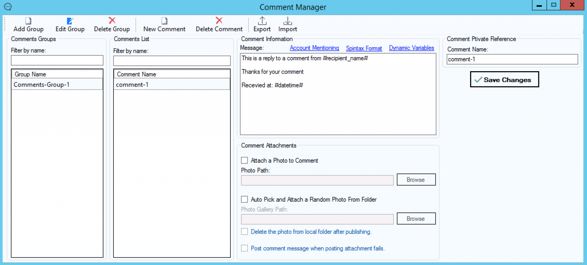 How to create a comment template? | FoxMaster Suite