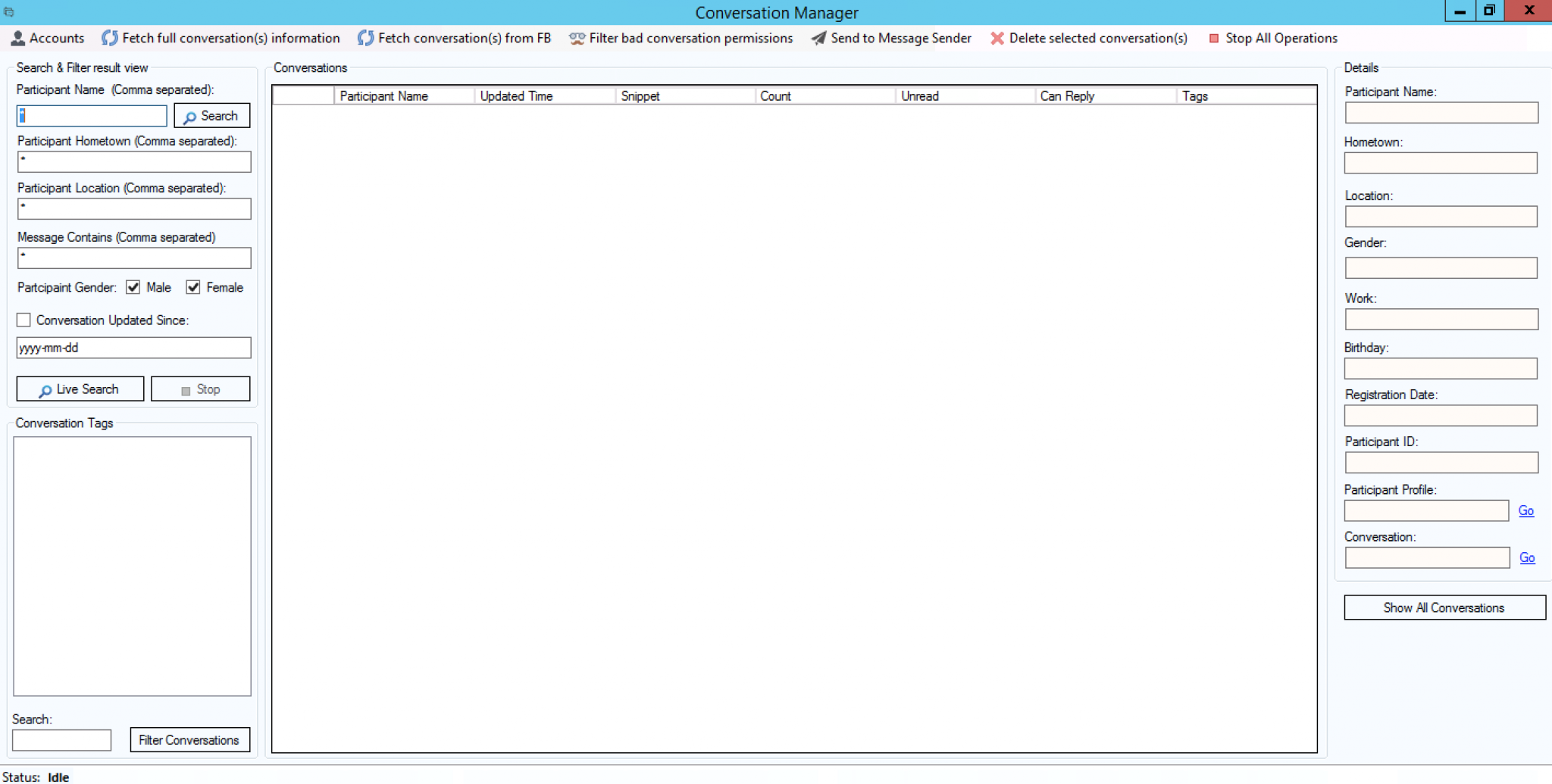 Facebook Conversation Manager Tool | FoxMaster Suite