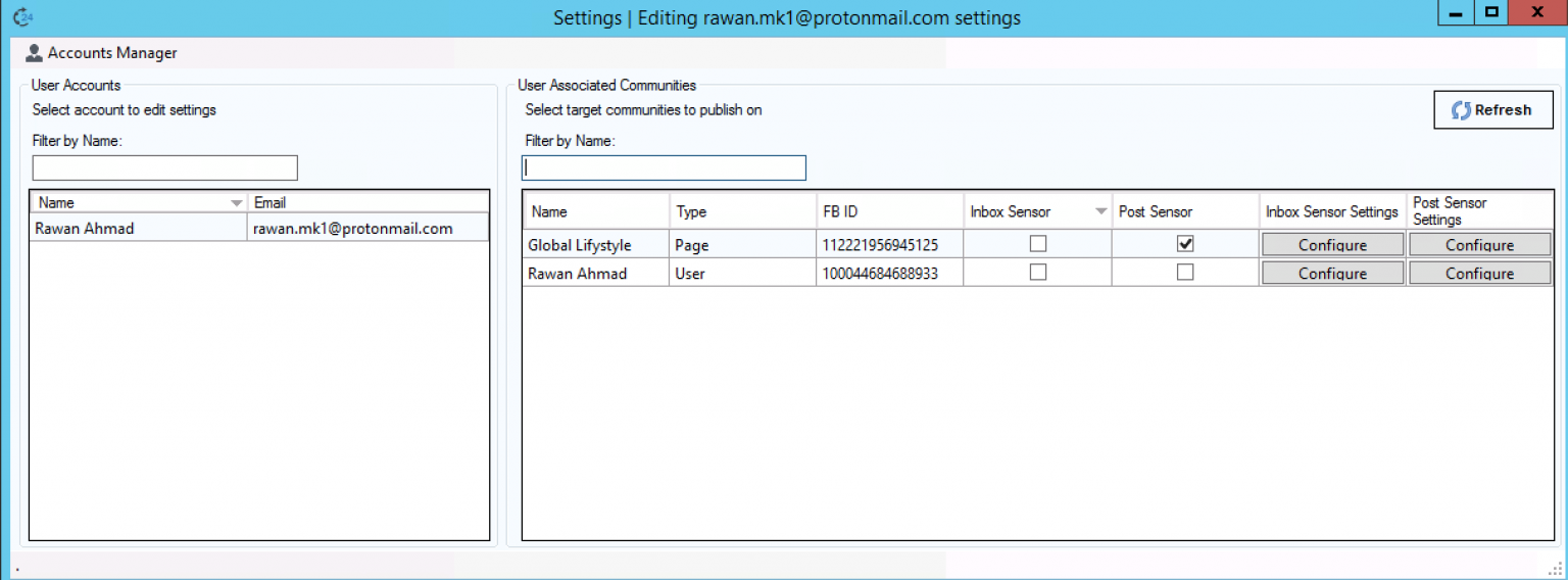 Configuring Facebook Post Sensor | FoxMaster Suite