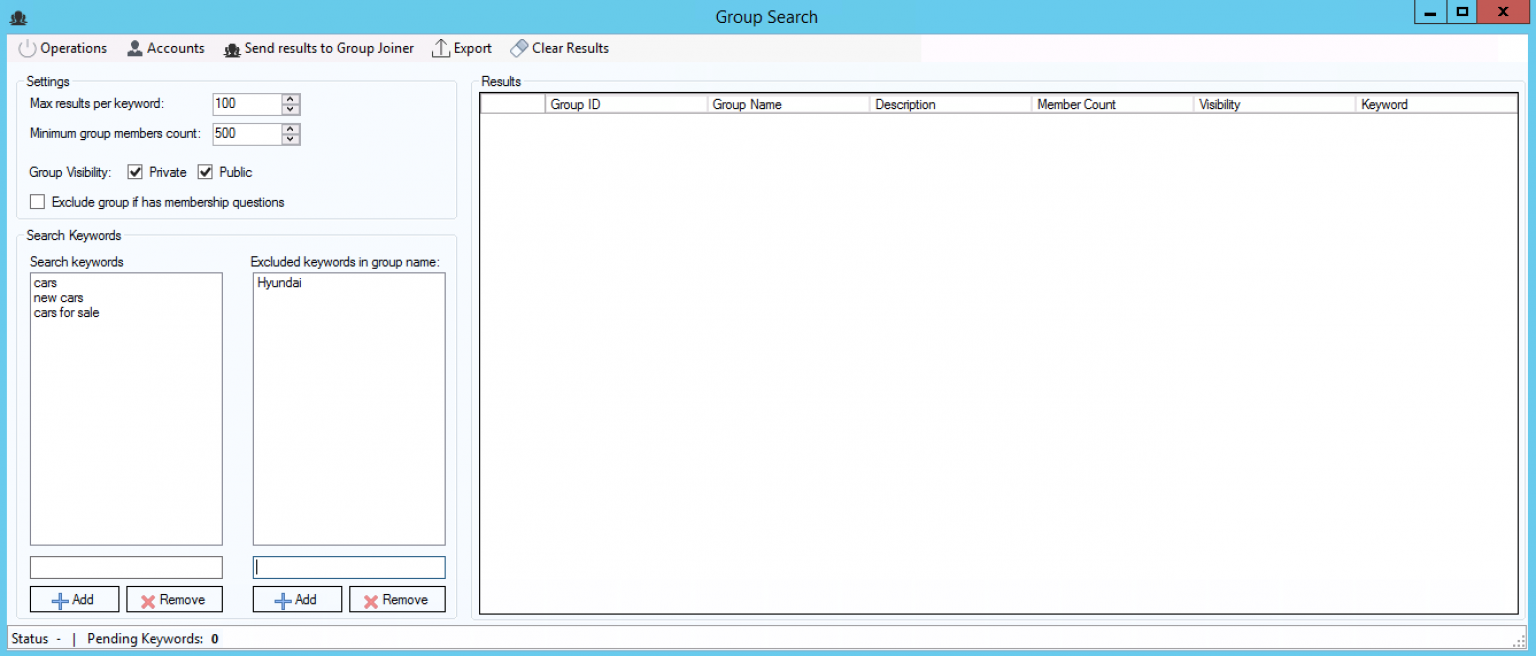 Using Facebook Groups Search tool | FoxMaster Suite