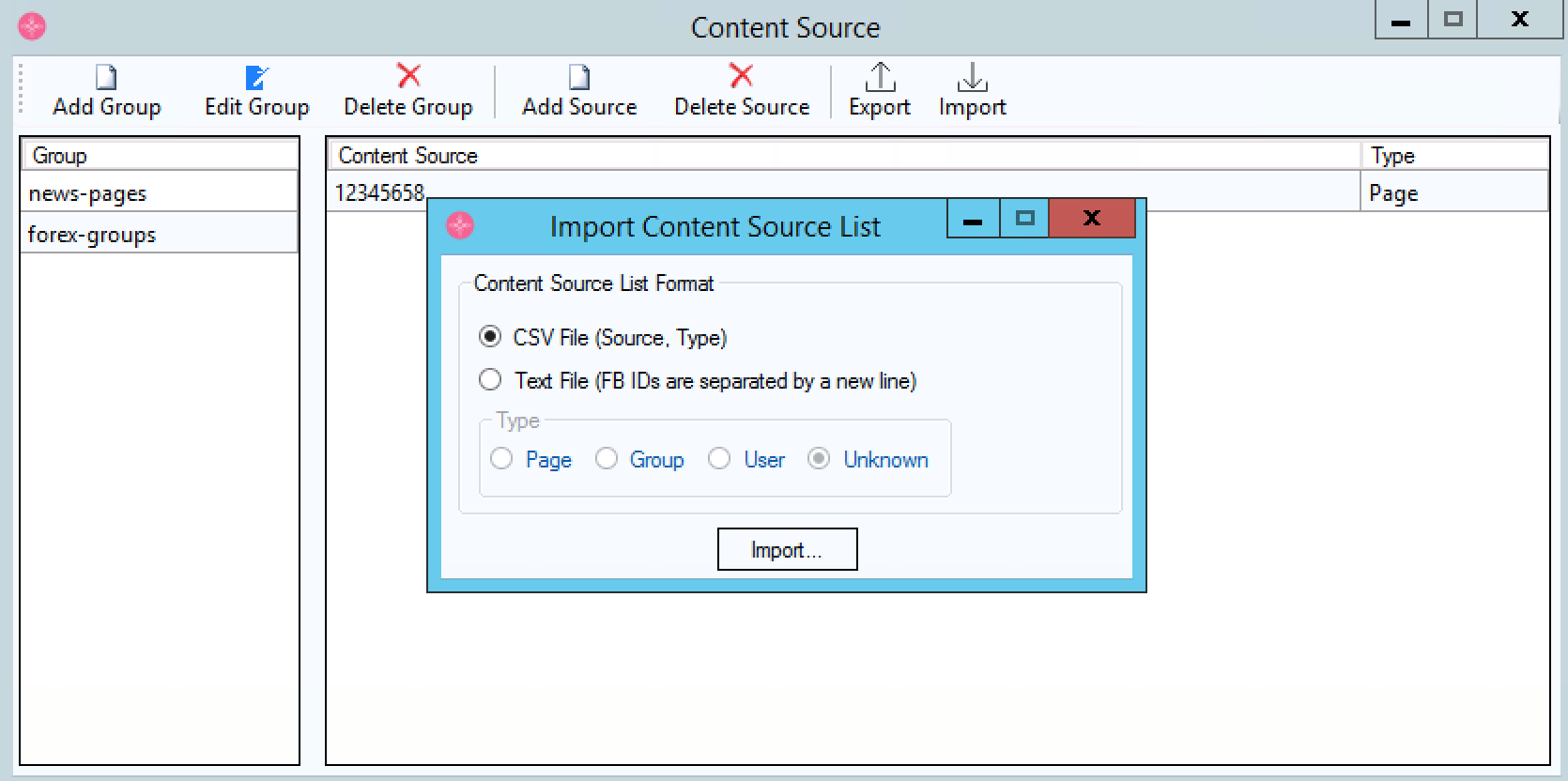 Content Source Manager | FoxMaster Suite