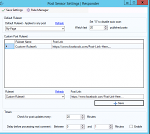 Configuring Facebook Post Sensor | FoxMaster Suite